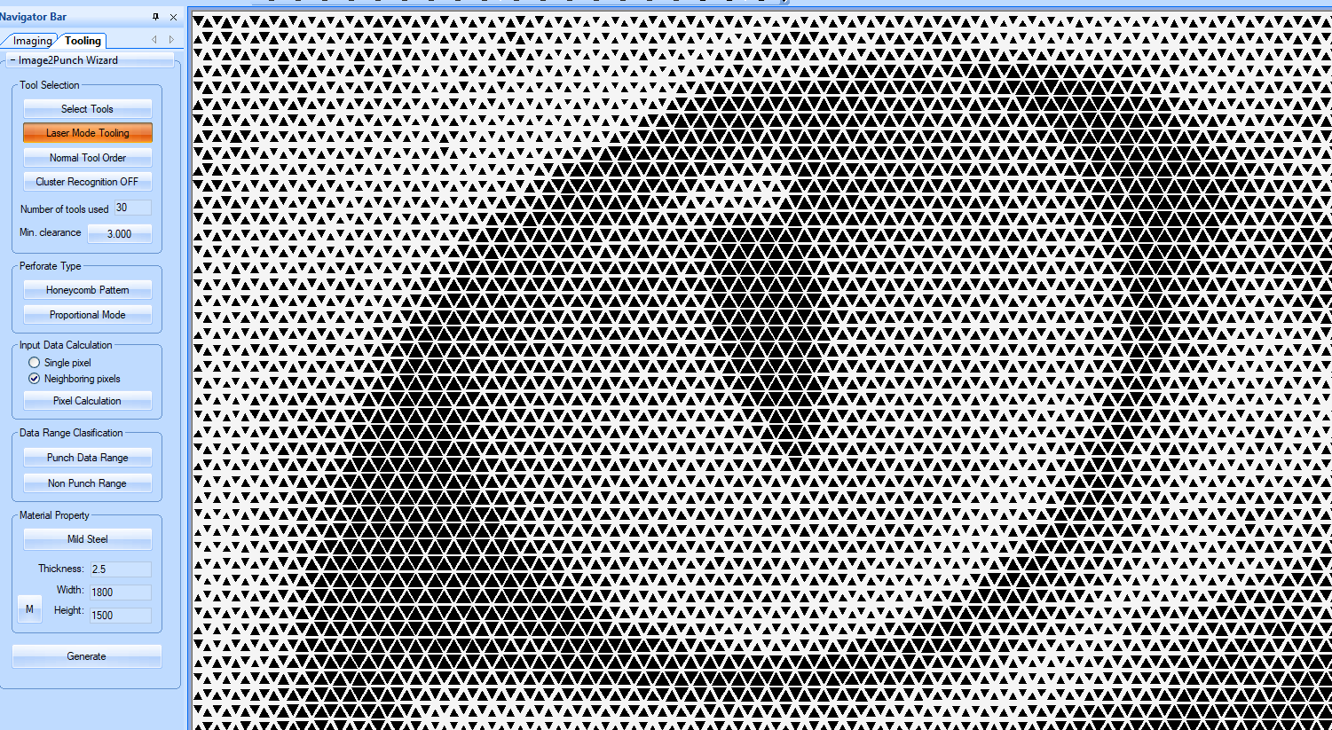 Honeycomb Pattern Laser Mode Tooling – Image2Punch